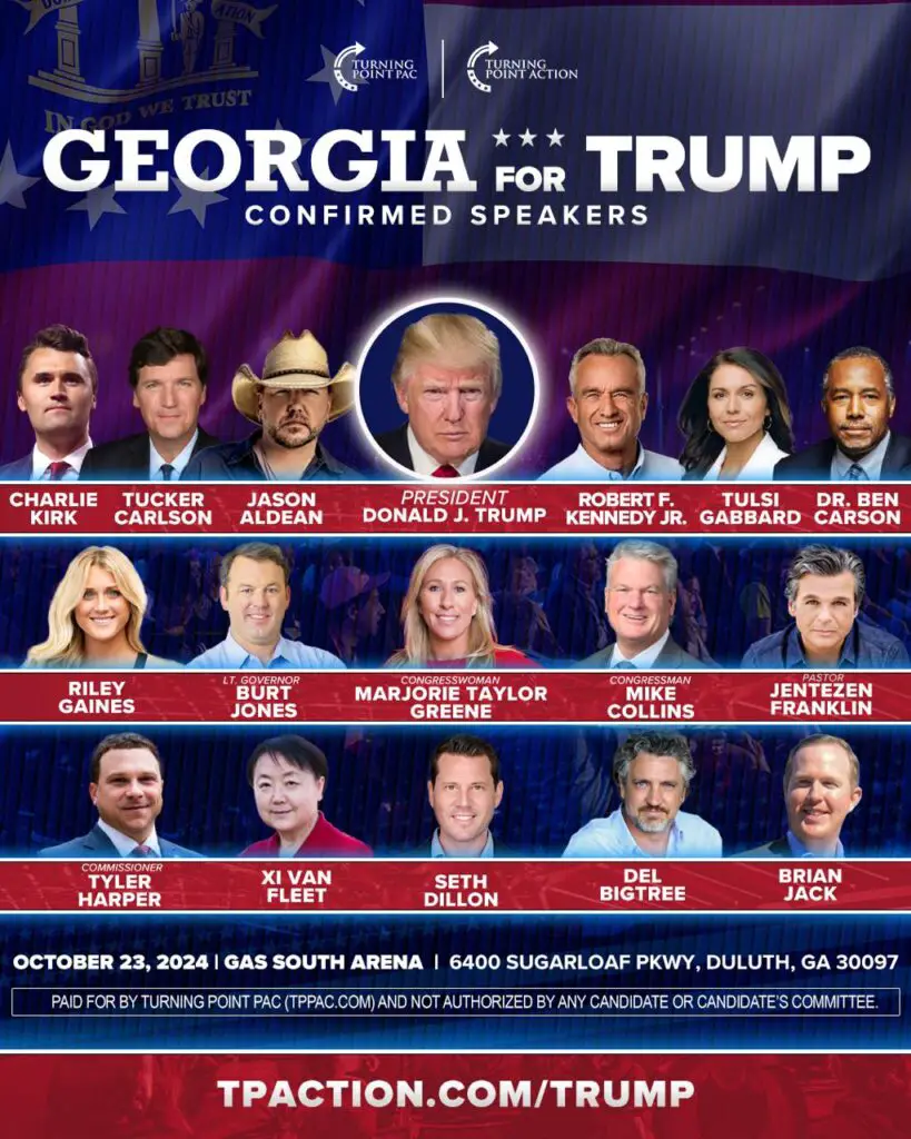 Full Video: Trump Turning Point Rally in Duluth, Georgia (Oct. 23 ...